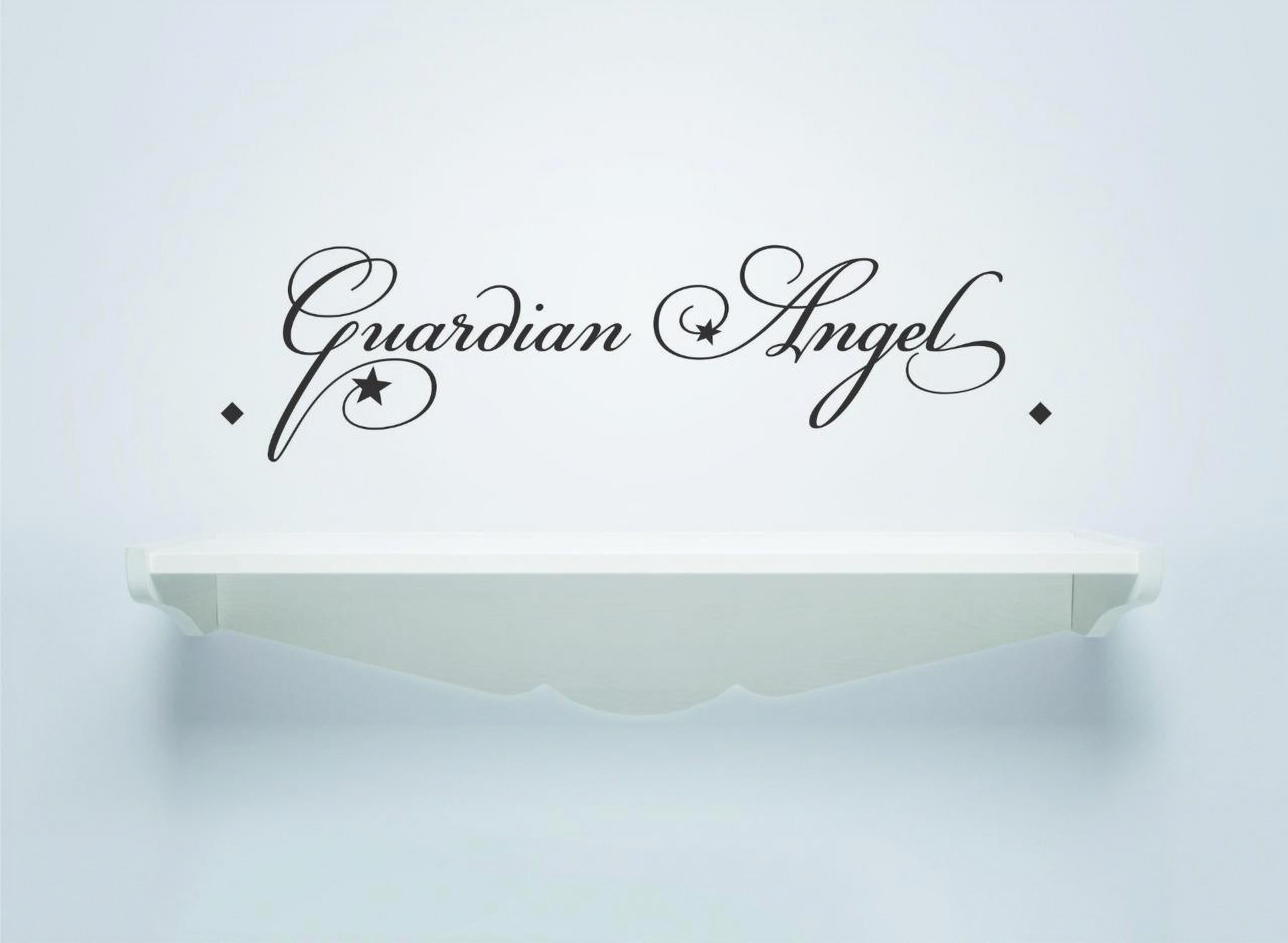 Custom Wall Decal Sticker - Guardian Angel Quote Home Decor Picture Art ...