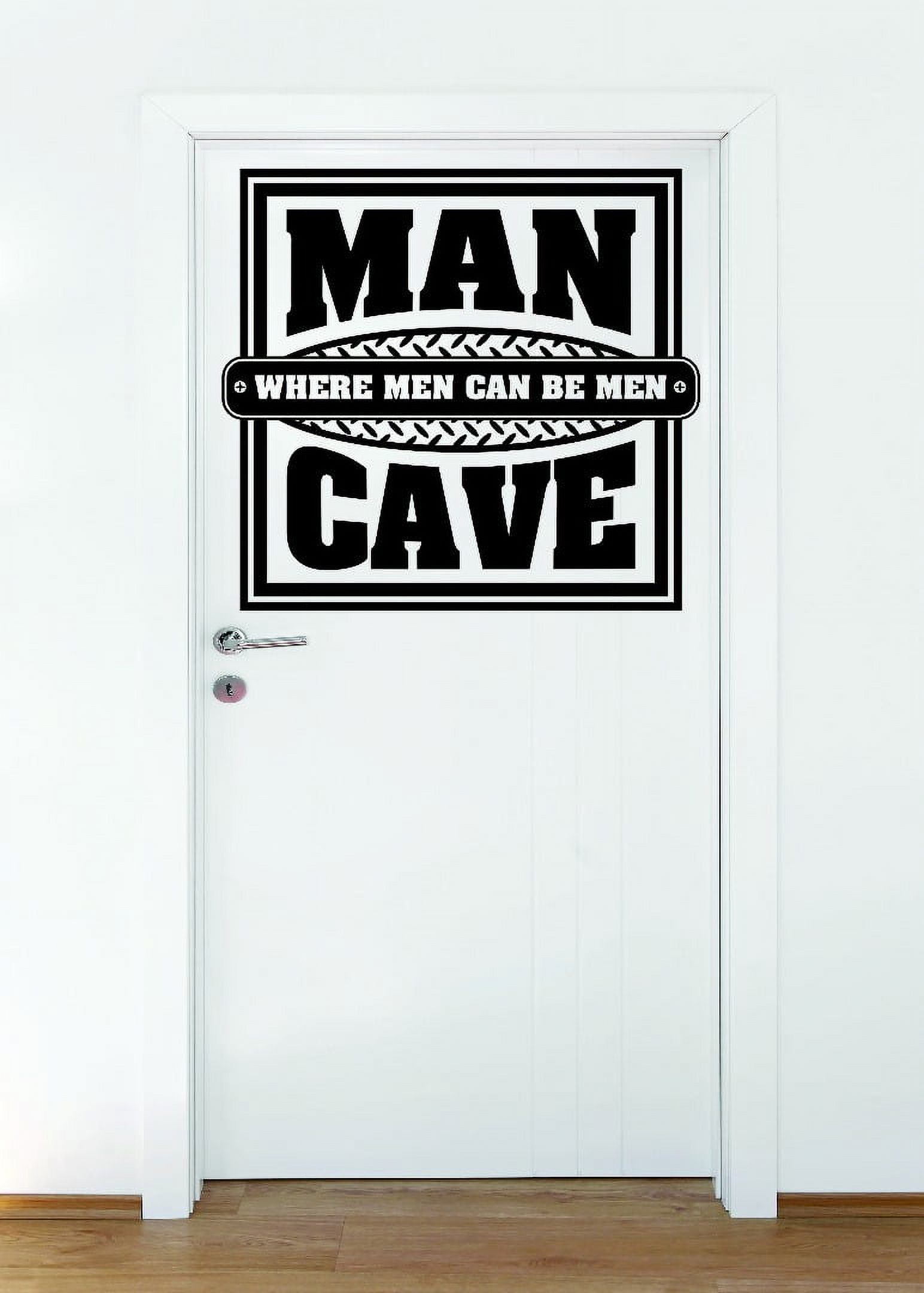 Custom Wall Decal Sticker : Man Cave Where Men Can Be Men Warning ...