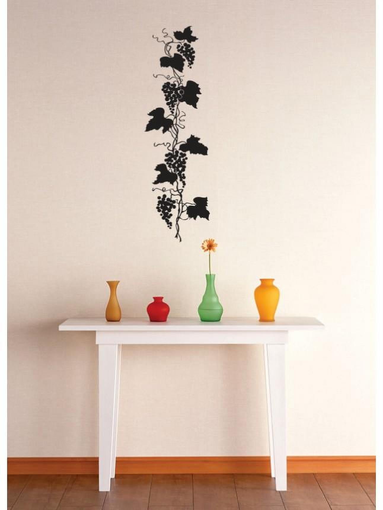 Custom Wall Decal Vinyl Sticker : Grapes Vine Fruit Kitchen Image Mural ...