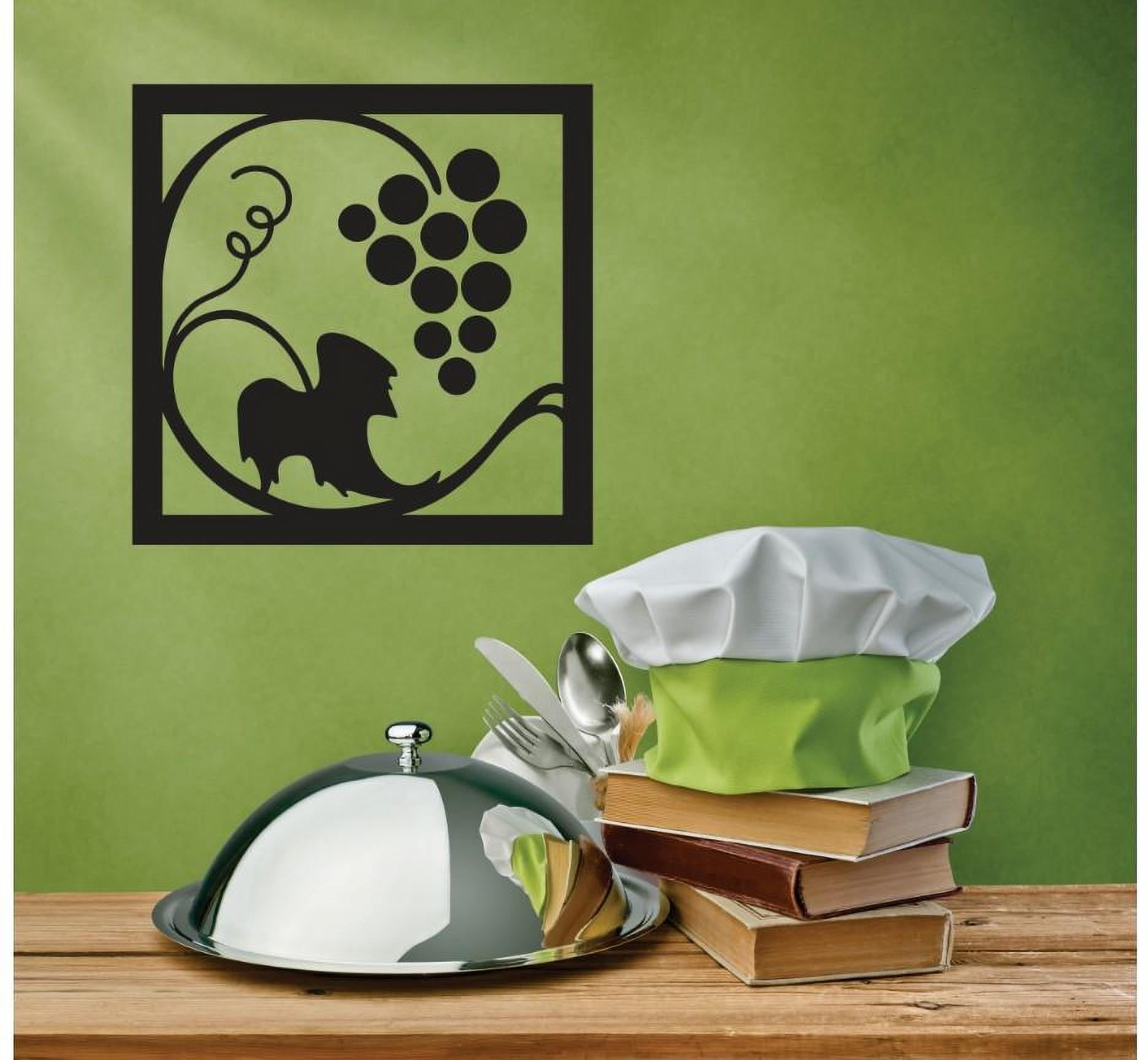 Custom Wall Decal Vinyl Sticker : Grapes Vine Fruit Kitchen Image ...
