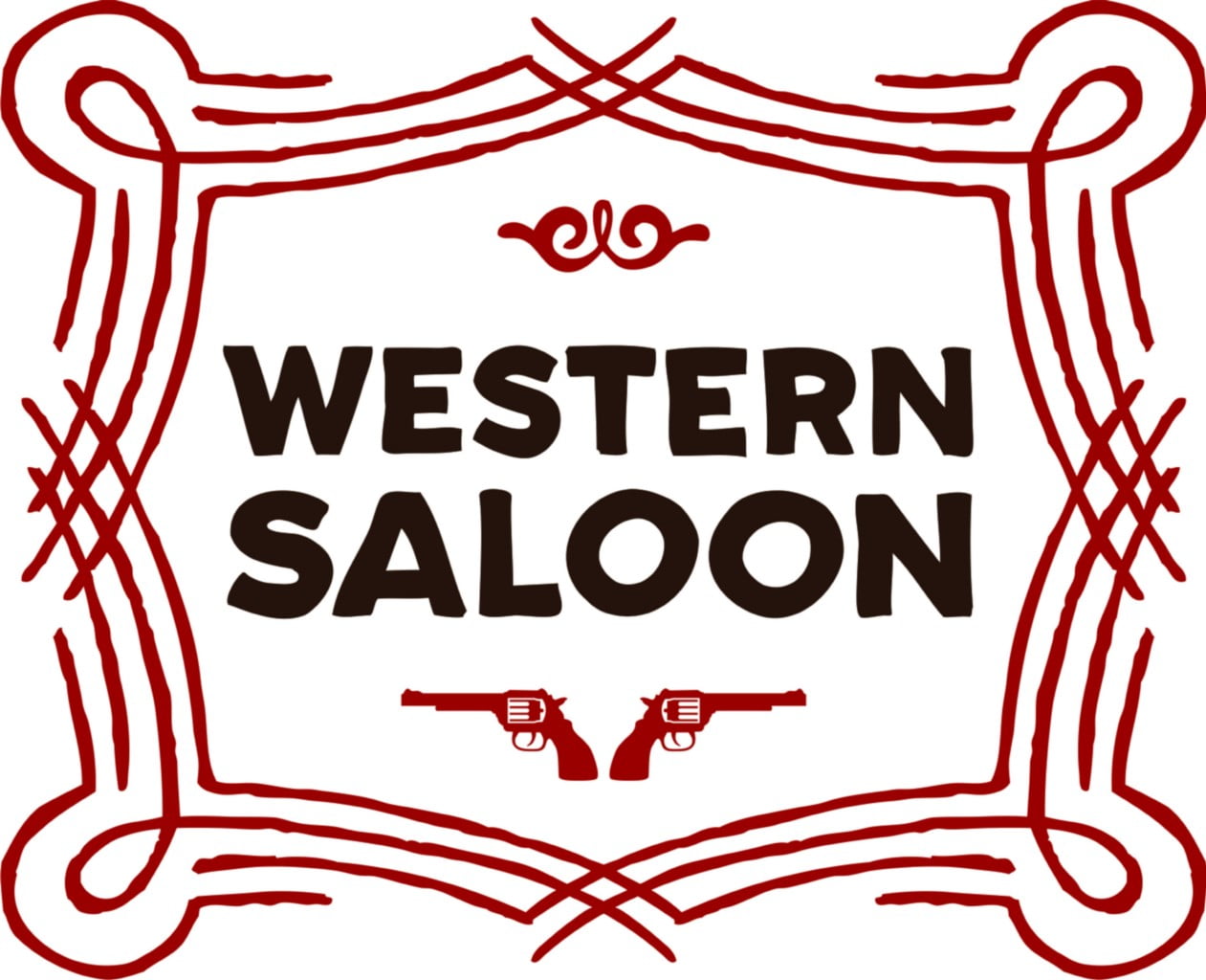 Custom Wall Decal Western Saloon Picture Art - Living Room - Peel ...