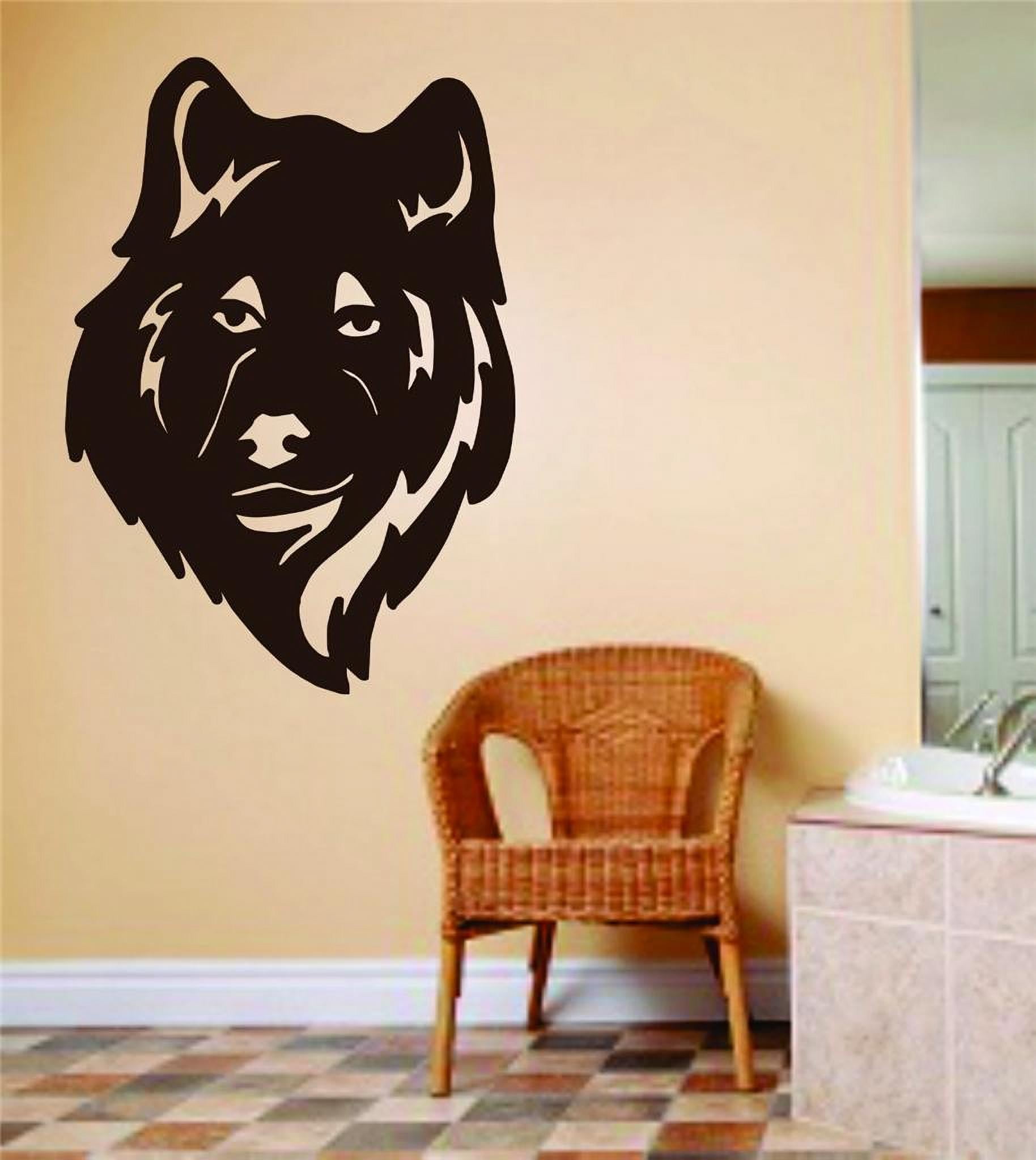 Custom Wall Decal Wolf Wolve Face Head Animal Hunting Hunter Man Gun ...