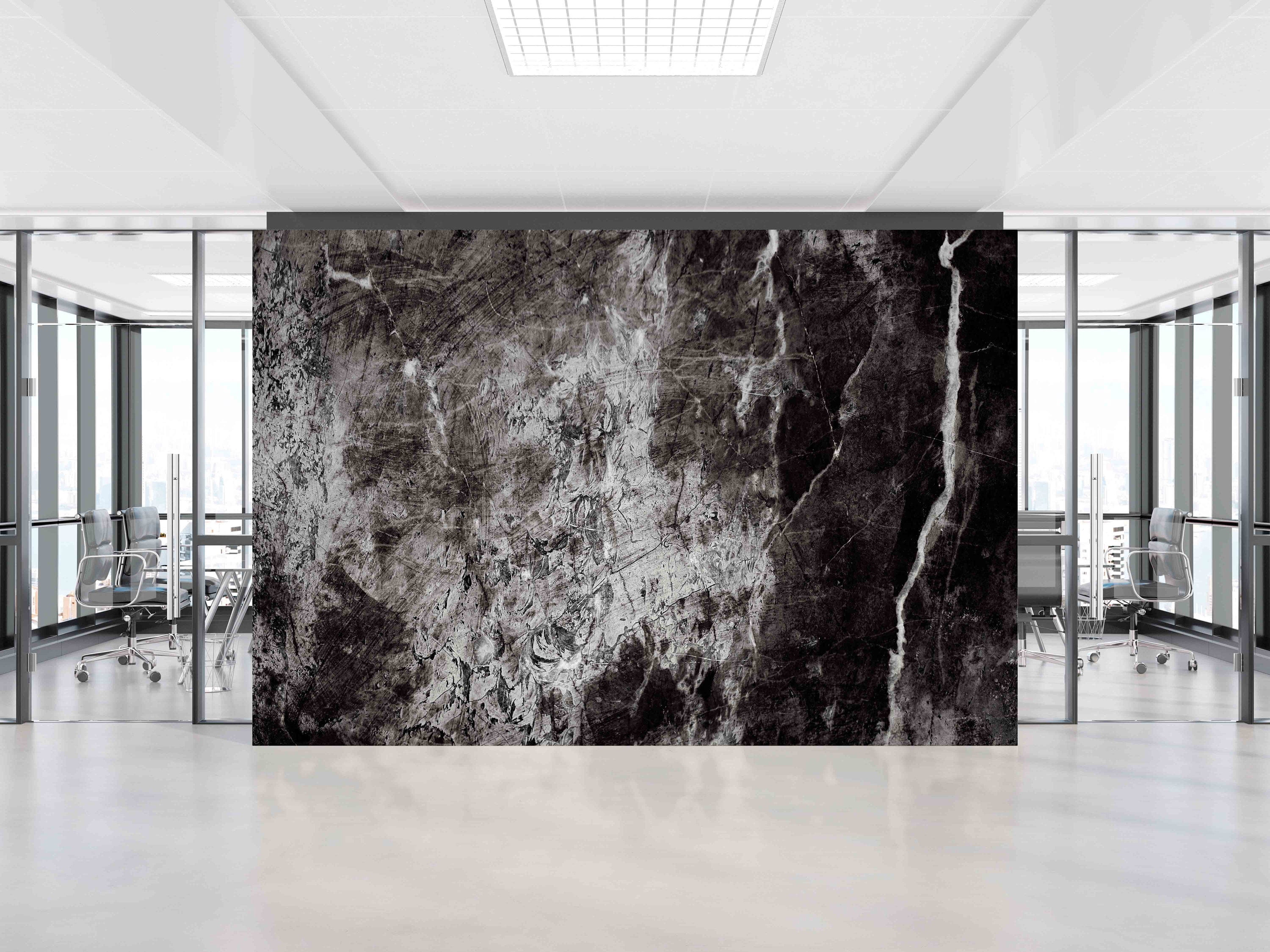 Custom Wallpaper, Black Mural, Black And Marble Wall Poster, 3d ...