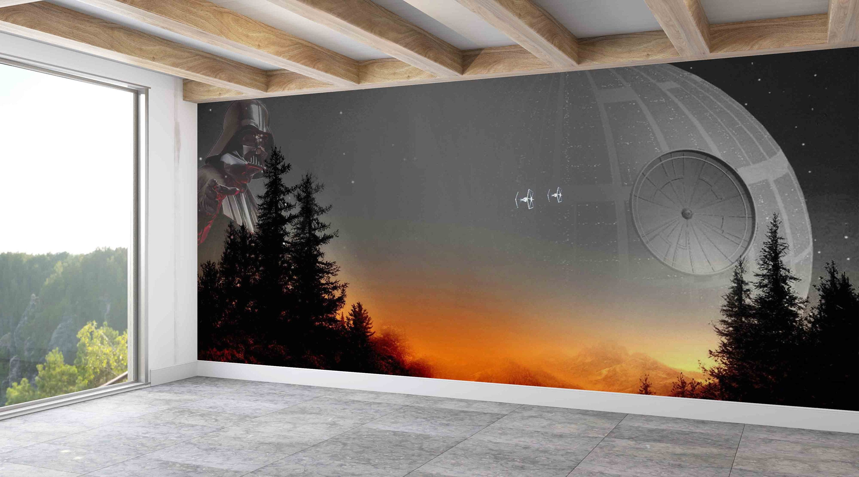 Custom Wallpaper, Bright Wallpaper, Star Wars, Paper Wall Art Modern ...