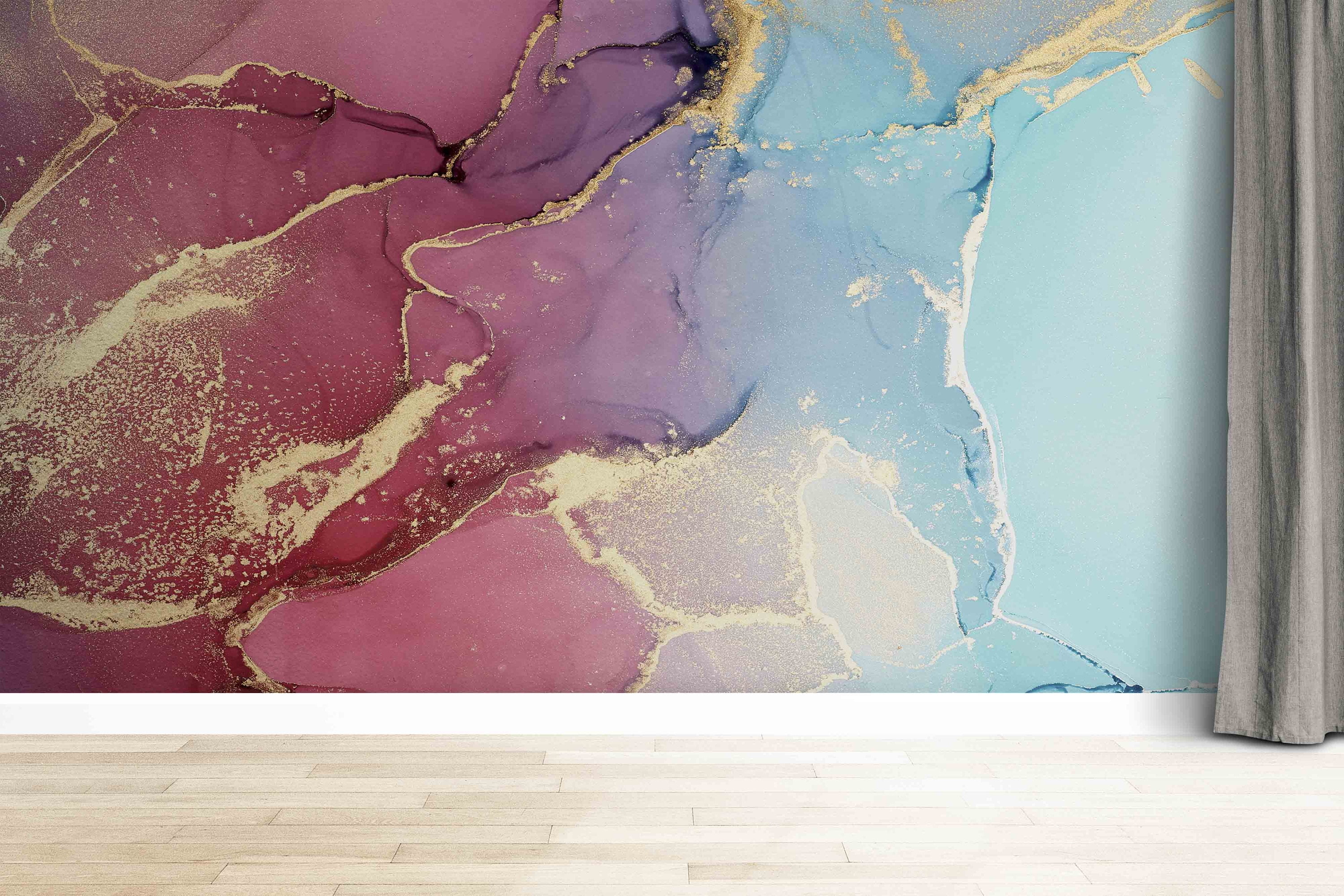 Custom Wallpaper, Marble Mural, Shimmery Wall Print, Modern Wallpaper ...