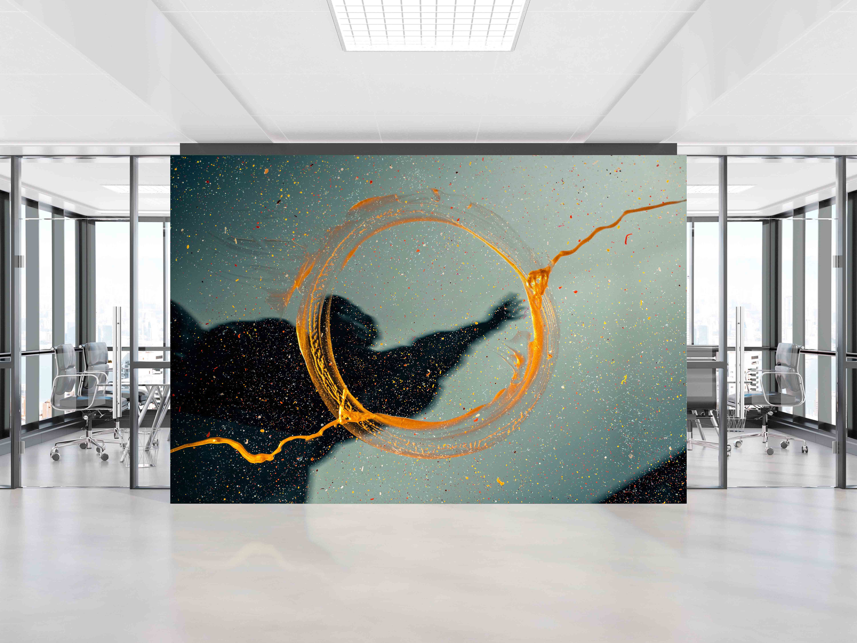 Custom Wallpaper, Paper Wall Art Abstract Human Silhouette Wall Art, 3d ...