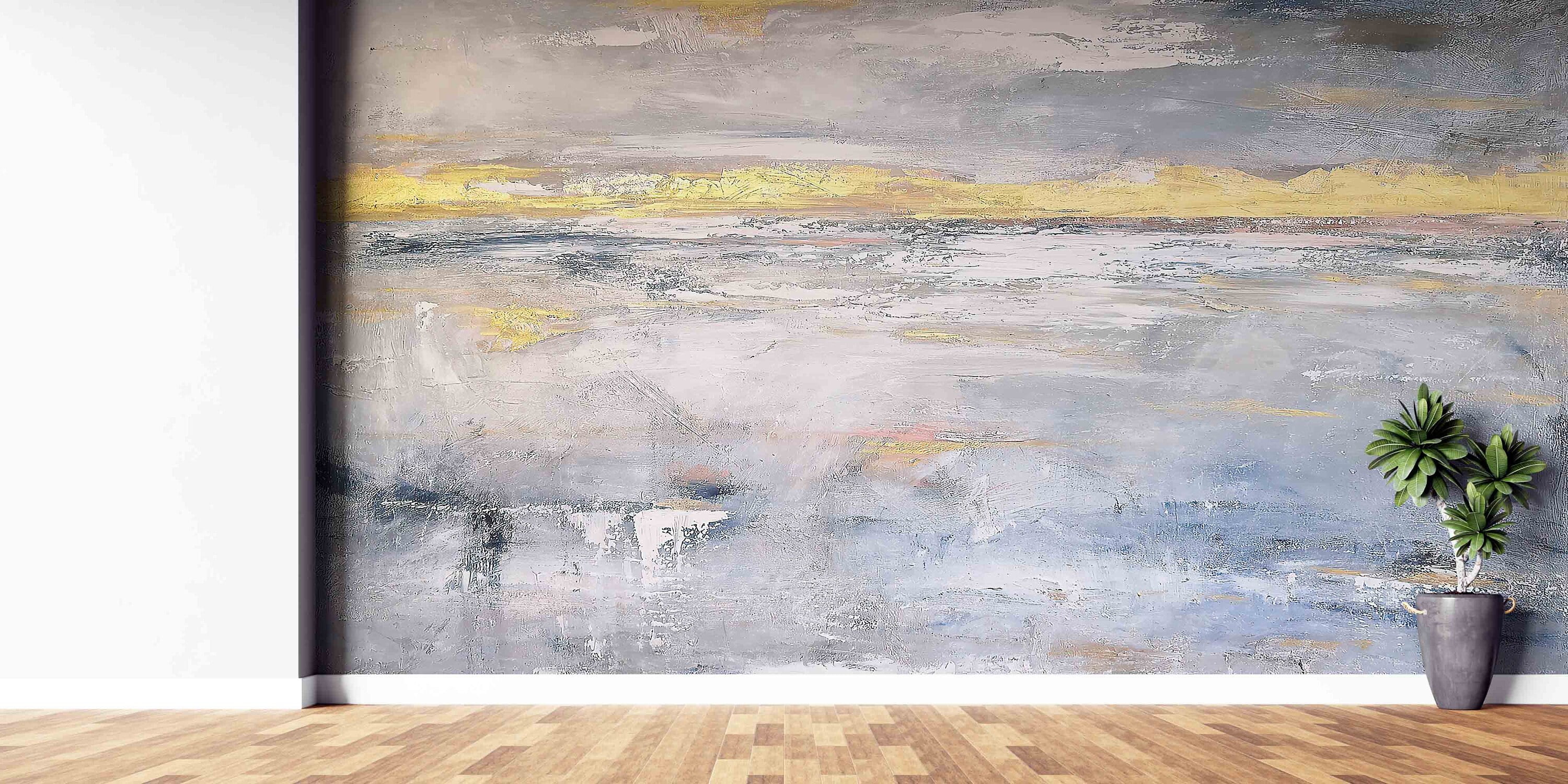 Custom Wallpaper, Paper Wall Art Old Plaster Wall Art, Bright Wallpaper ...