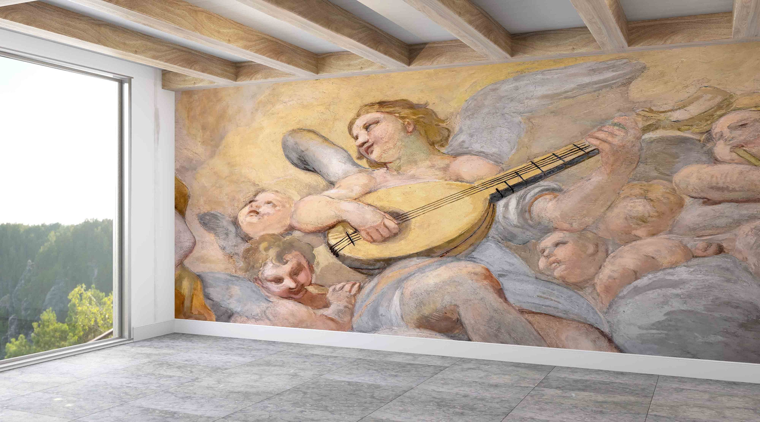 Custom Wallpaper, Renaissance Wall Print, Bright Wallpaper, Paper Wall ...