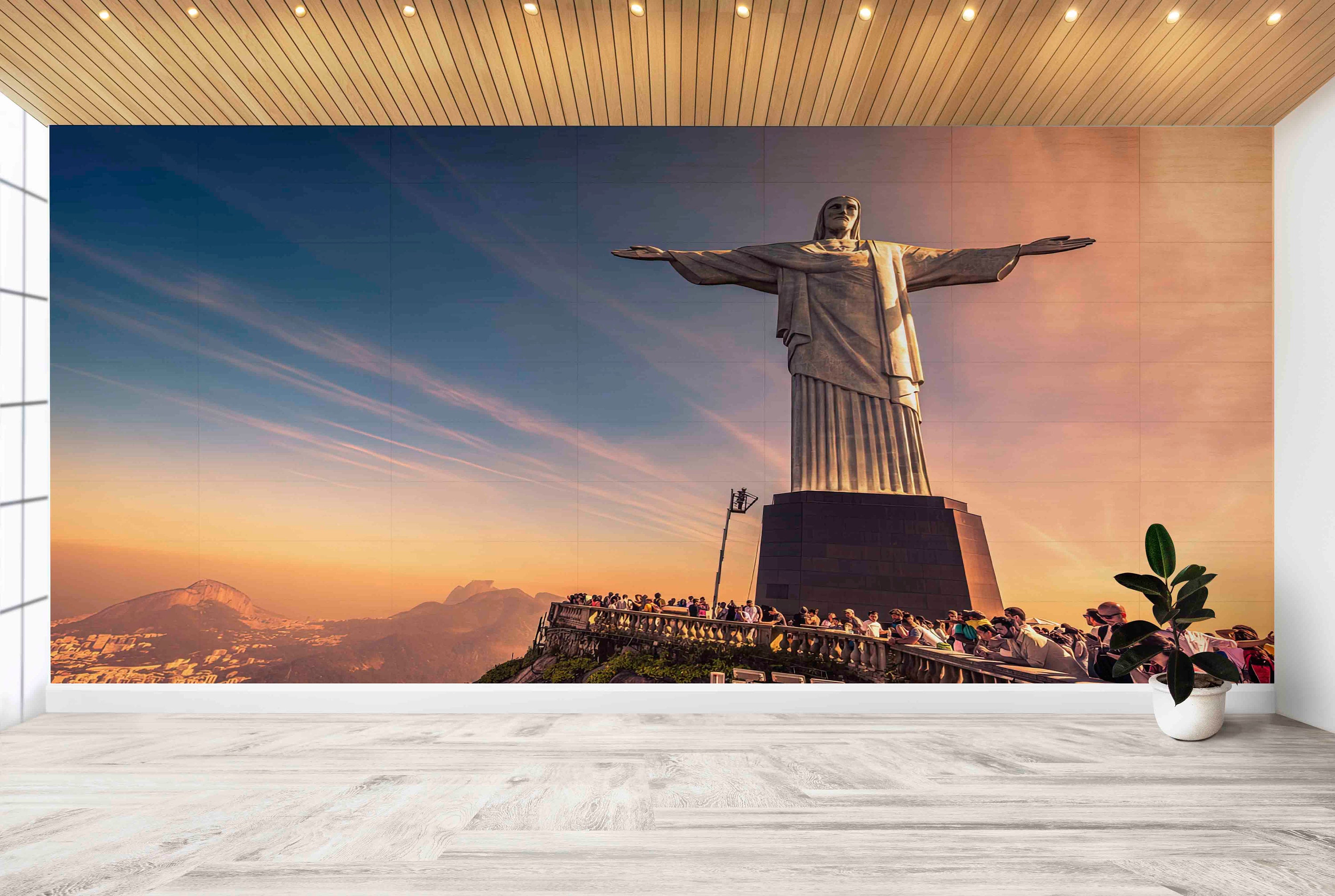 Custom Wallpaper, Wallpaper Wall Art, Christ The Redeemer Mural, Paper ...