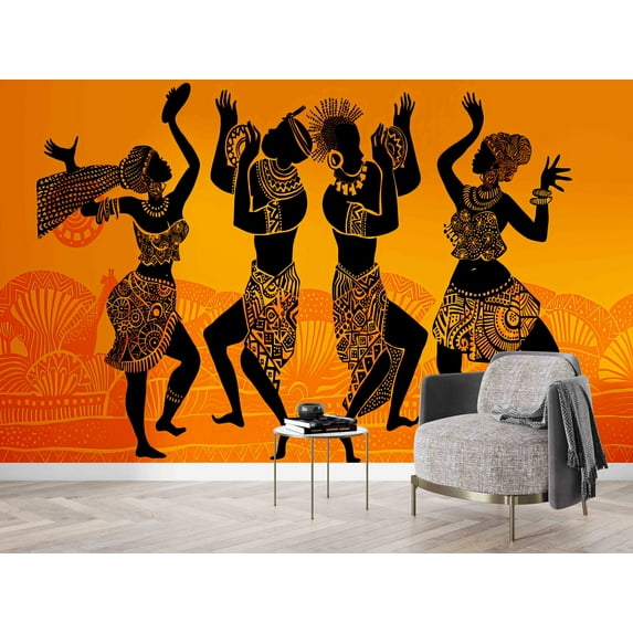 Custom Wallpaper, Wallpaper Wall Art, Paper Wall Art Ethnic Pattern ...