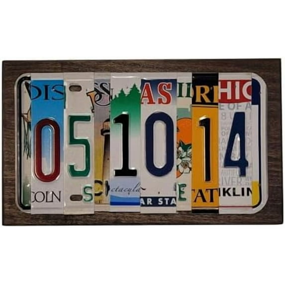 Custom Wedding, Anniversary, and Birthday License Plate Date Signs ...