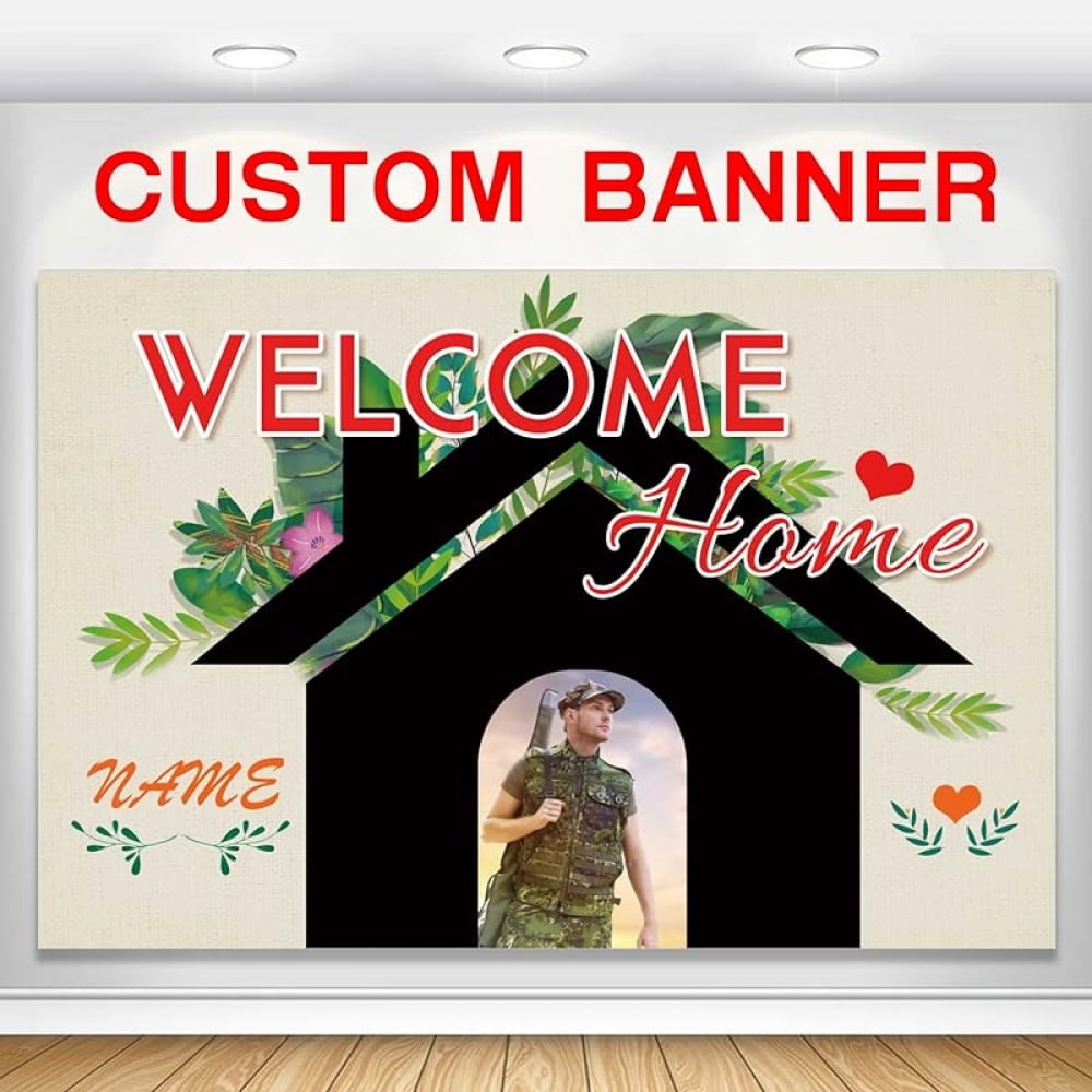 Custom Welcome Home Banner Decoration,Welcome Back Home Yard Sign for ...