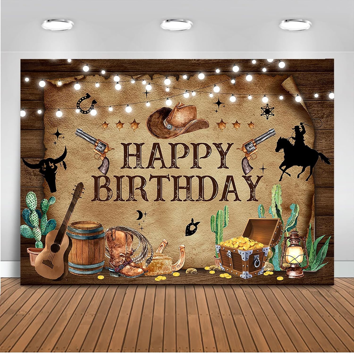 Custom Western Cowboy Birthday Backdrops Wild West Rodeo Cowboy ...