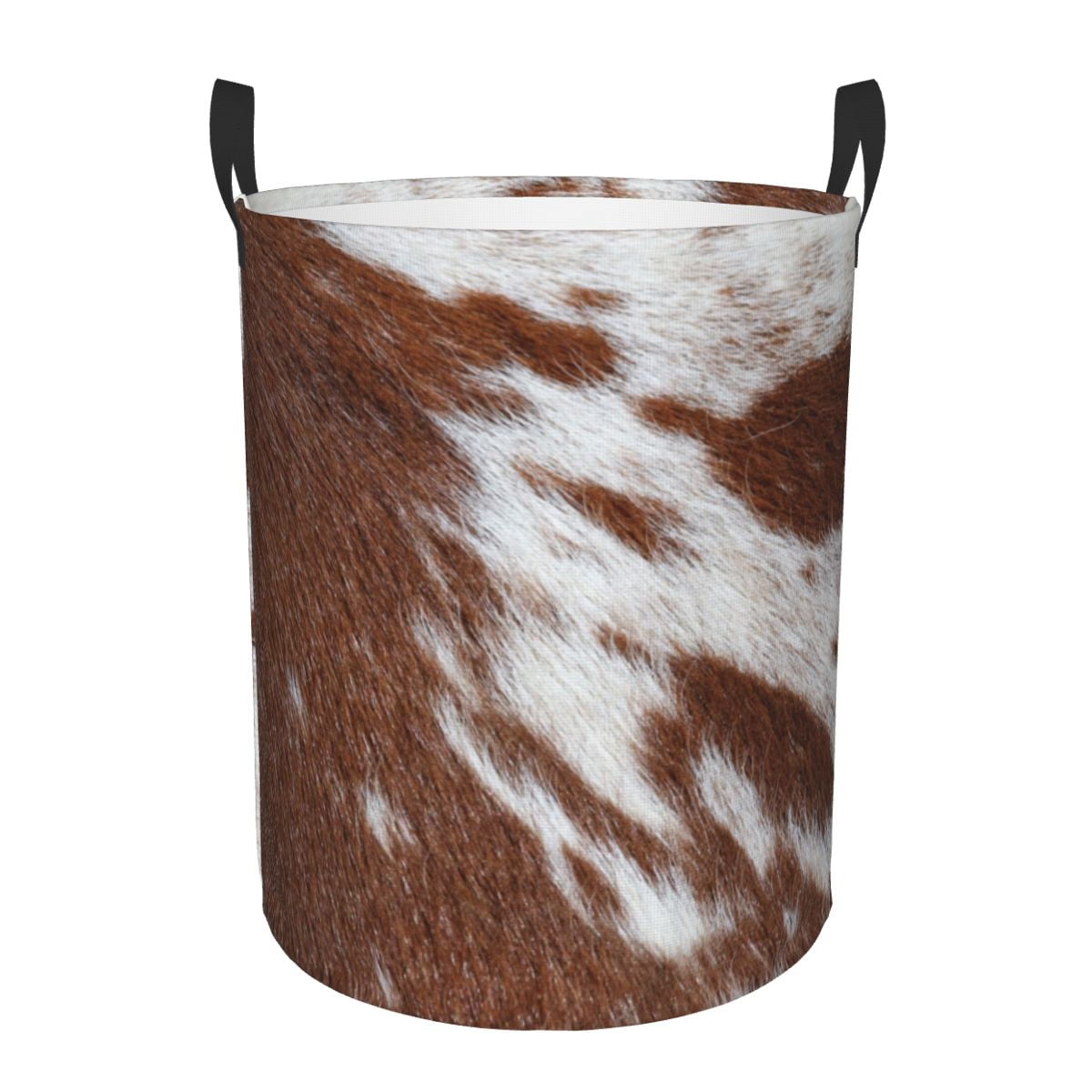 Custom Western Cowboy Bull Riding Cowhide Laundry Hamper Large Storage ...