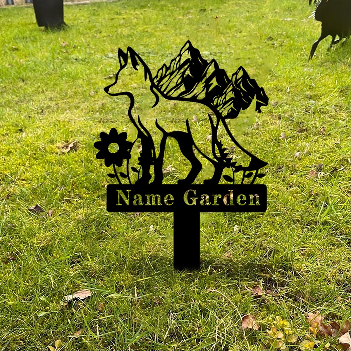 Custom Whimsical Fox Metal Sign For Garden Stake, Wild Fox In Forest ...