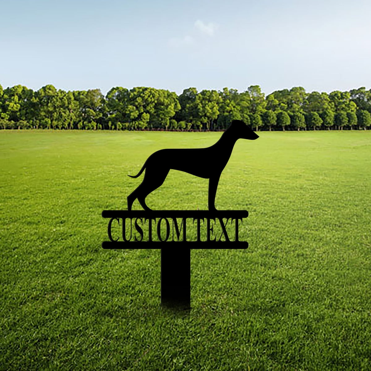 Custom Whippet Yard Stake with Custom Name, Collie Sign, Custom Metal ...