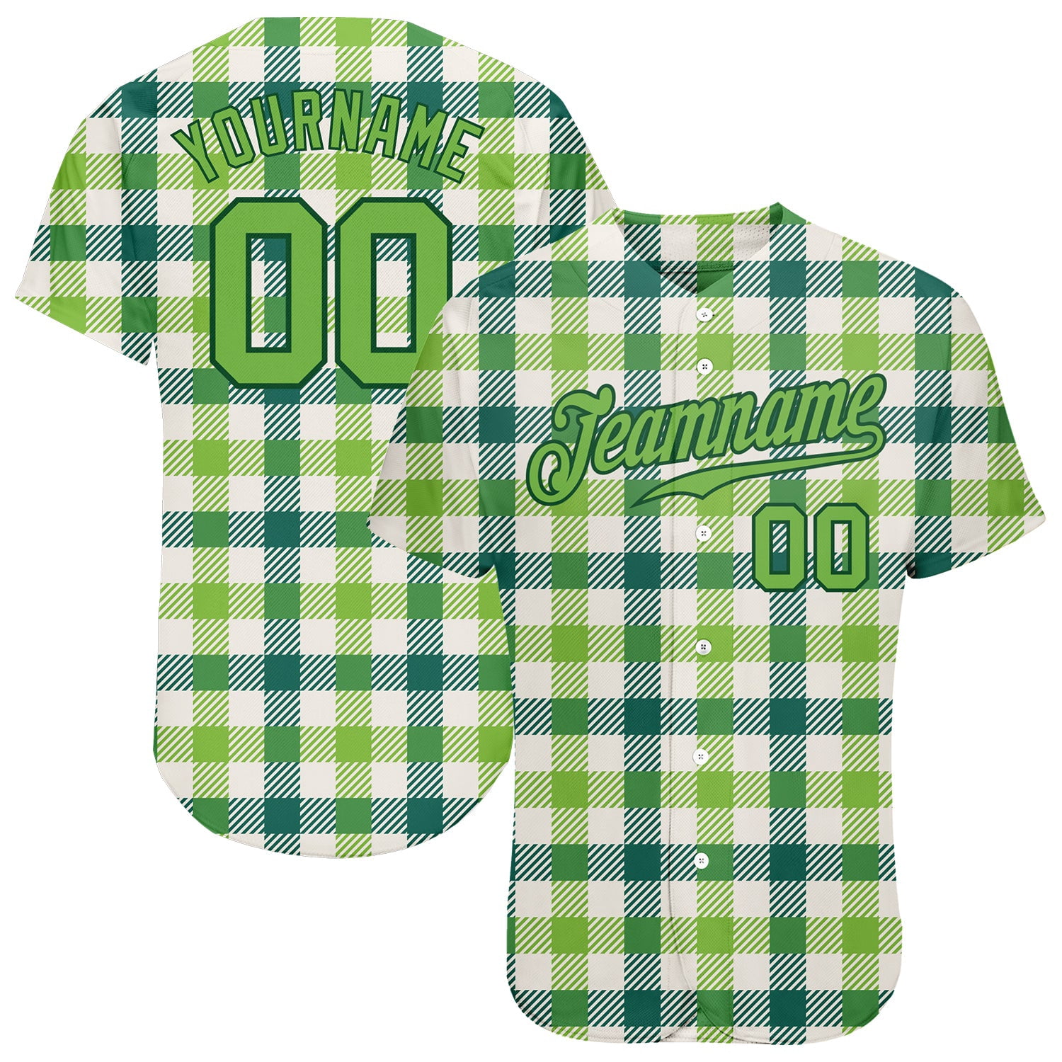 Custom White Neon Green-Green 3D Pattern Design Authentic St. Patrick's ...