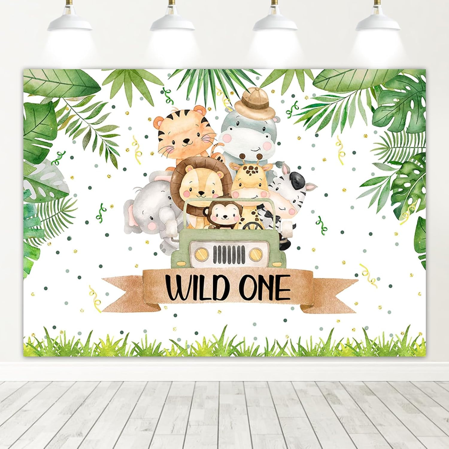 Custom Wild One Birthday Backdrops Safari Theme First Birthday Party ...