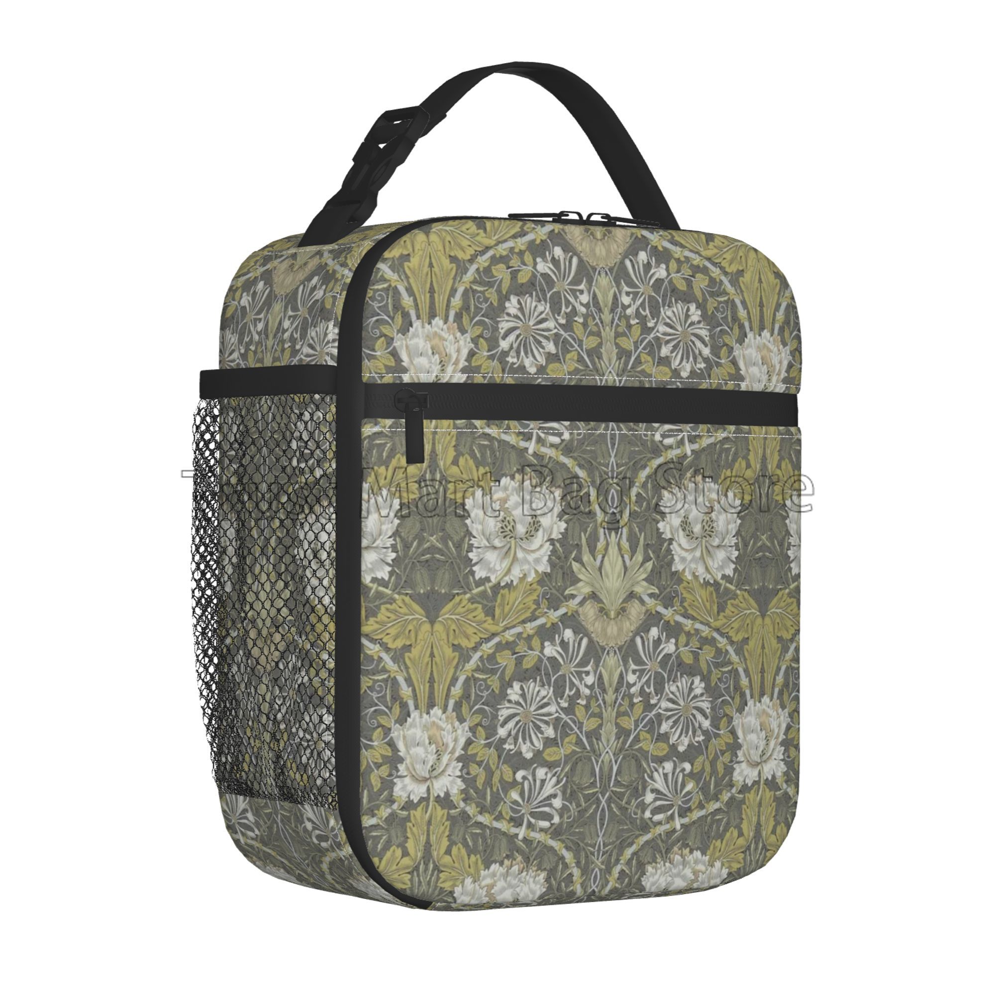 Custom William Morris Strawberry Thief Pattern Insulated Lunch Bag ...