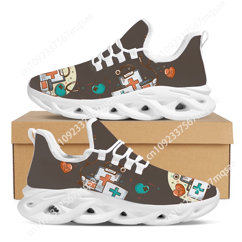 Custom Women Autumn and Winter New Nursing Shoes Prints Fashion Woman ...