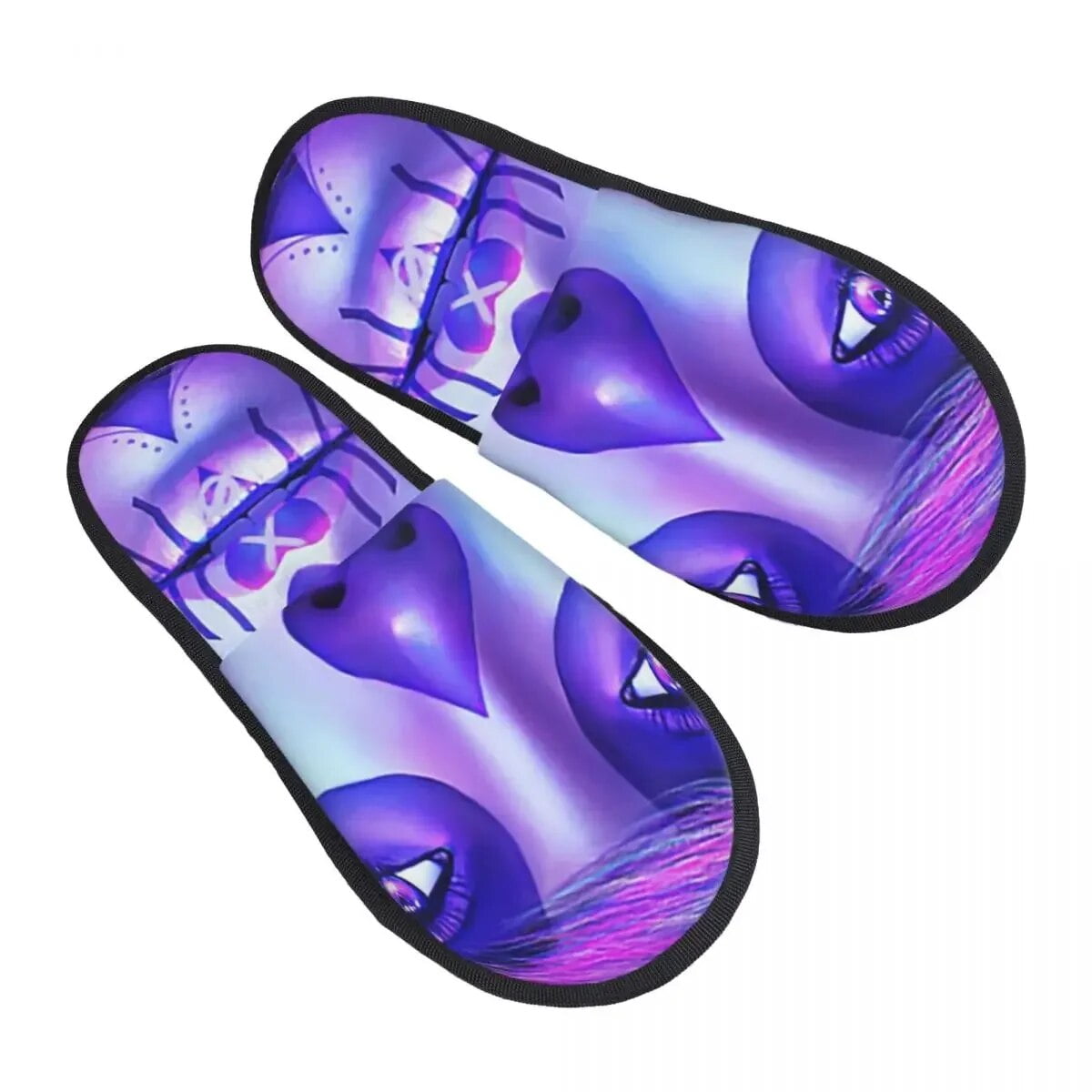 Custom Women Gothic Lace Skull House Slippers Cozy Warm Mexican Day Of ...