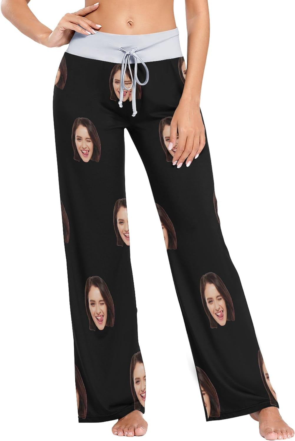 Custom Women's Red Hearts Pajama Pants, Personalized Photo Pajama ...