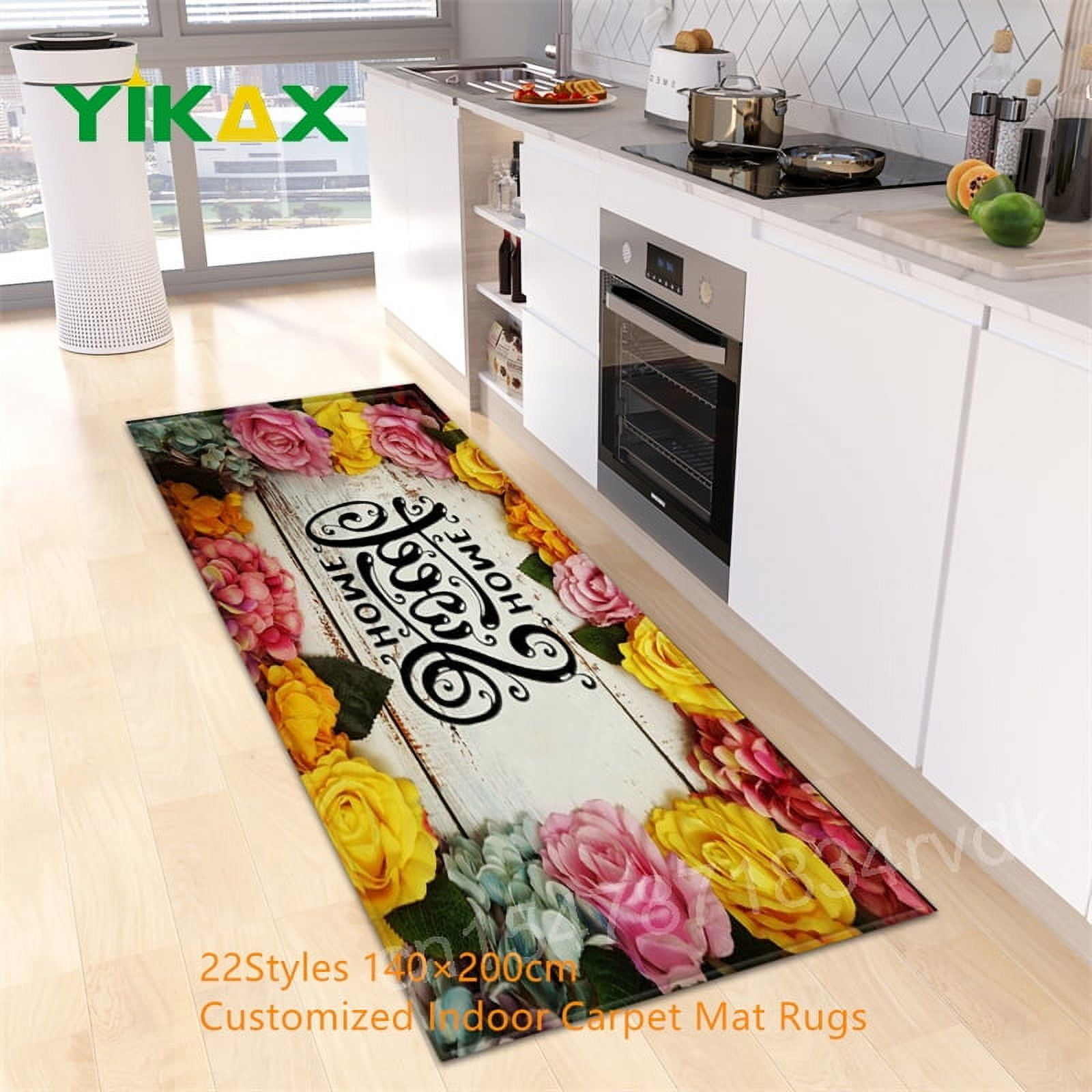 Custom Wood Grain Kitchen Rugs Entrance Doormat Floor Balcony Carpet ...