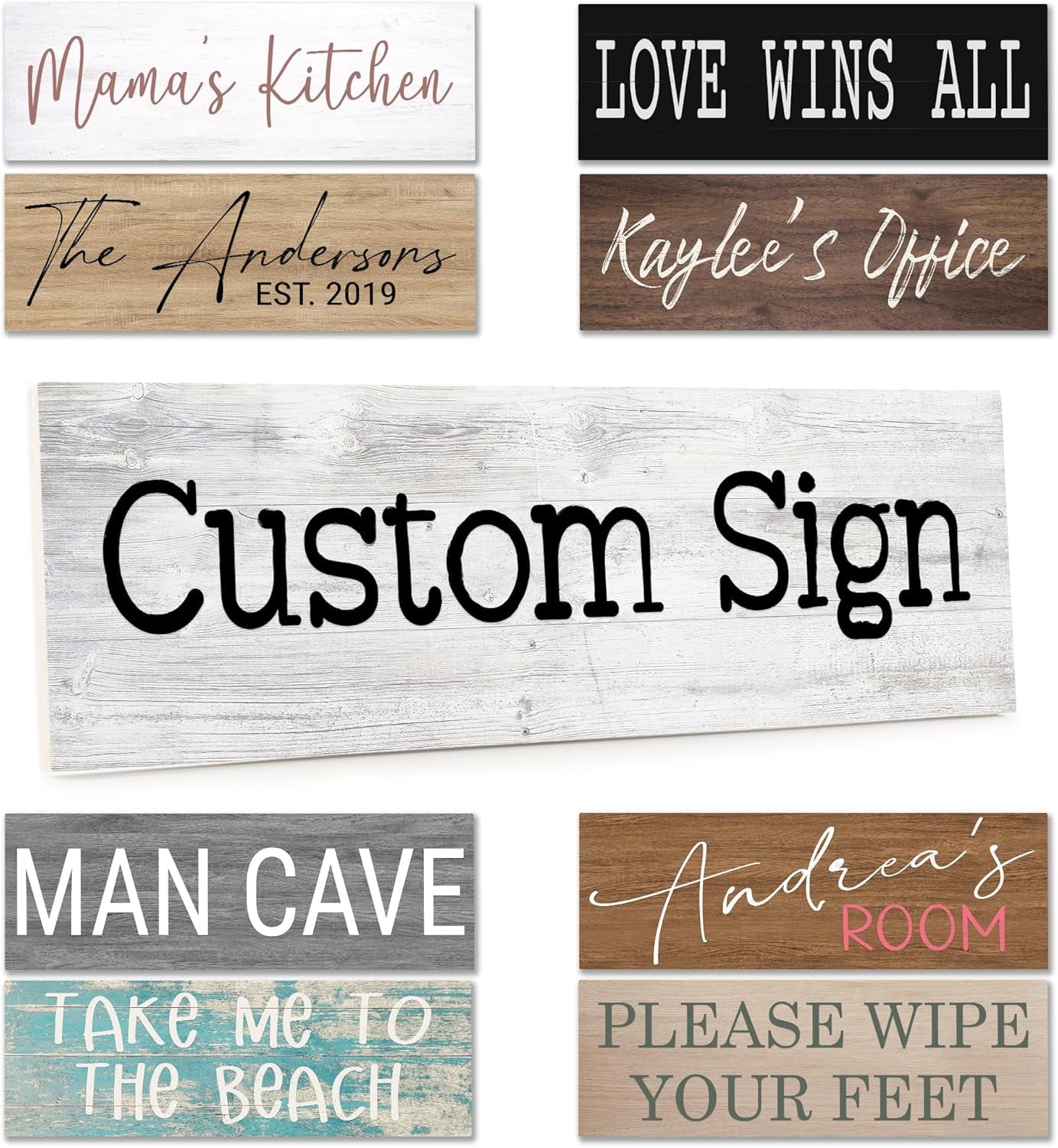 Custom Wood Sign, Personalized Signs For Home, Custom Fonts Colors ...