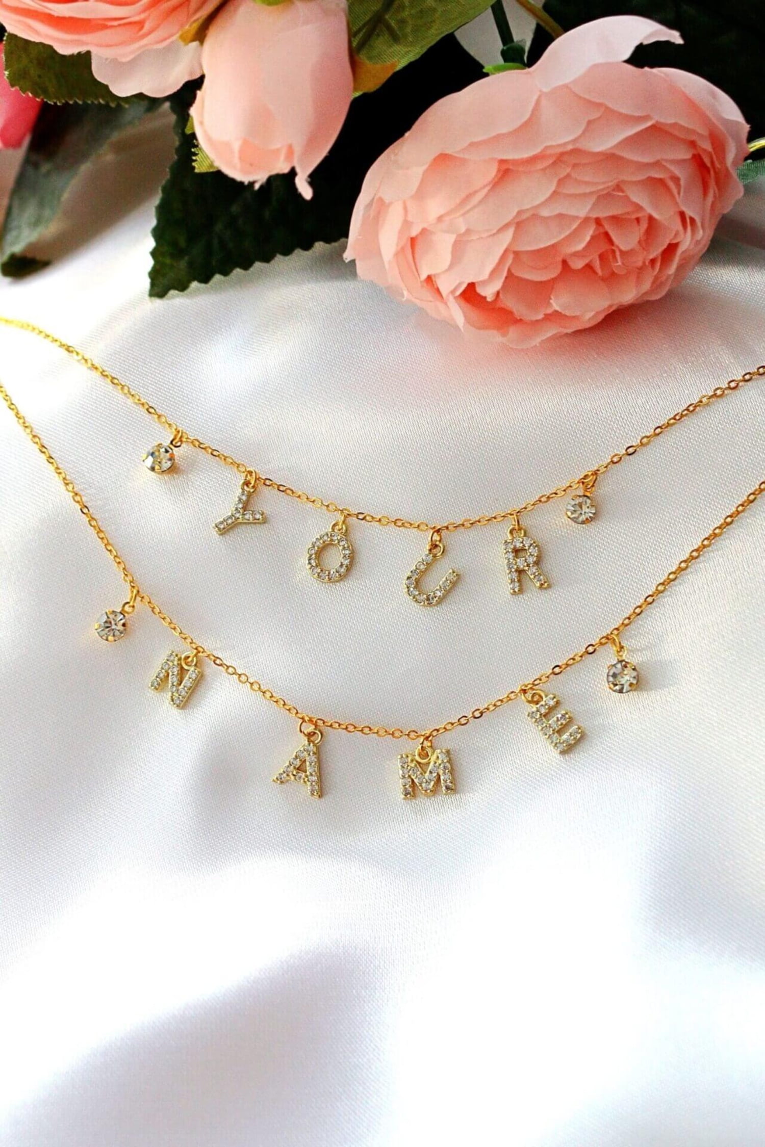 Custom Word | 24K Letters Necklace - Walmart.com