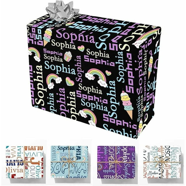 Custom Wrapping Paper Roll Multi Color Gift Wrap Paper Roll for Mother ...
