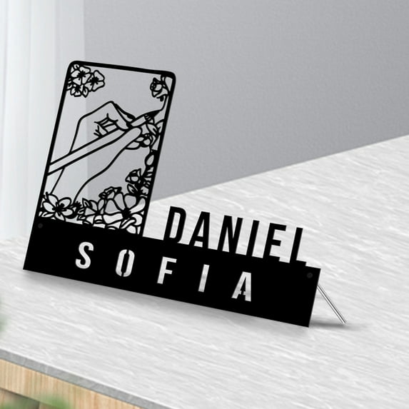 Custom Writer Desk Name Plate Wedge Personalized Writing Office Sign ...