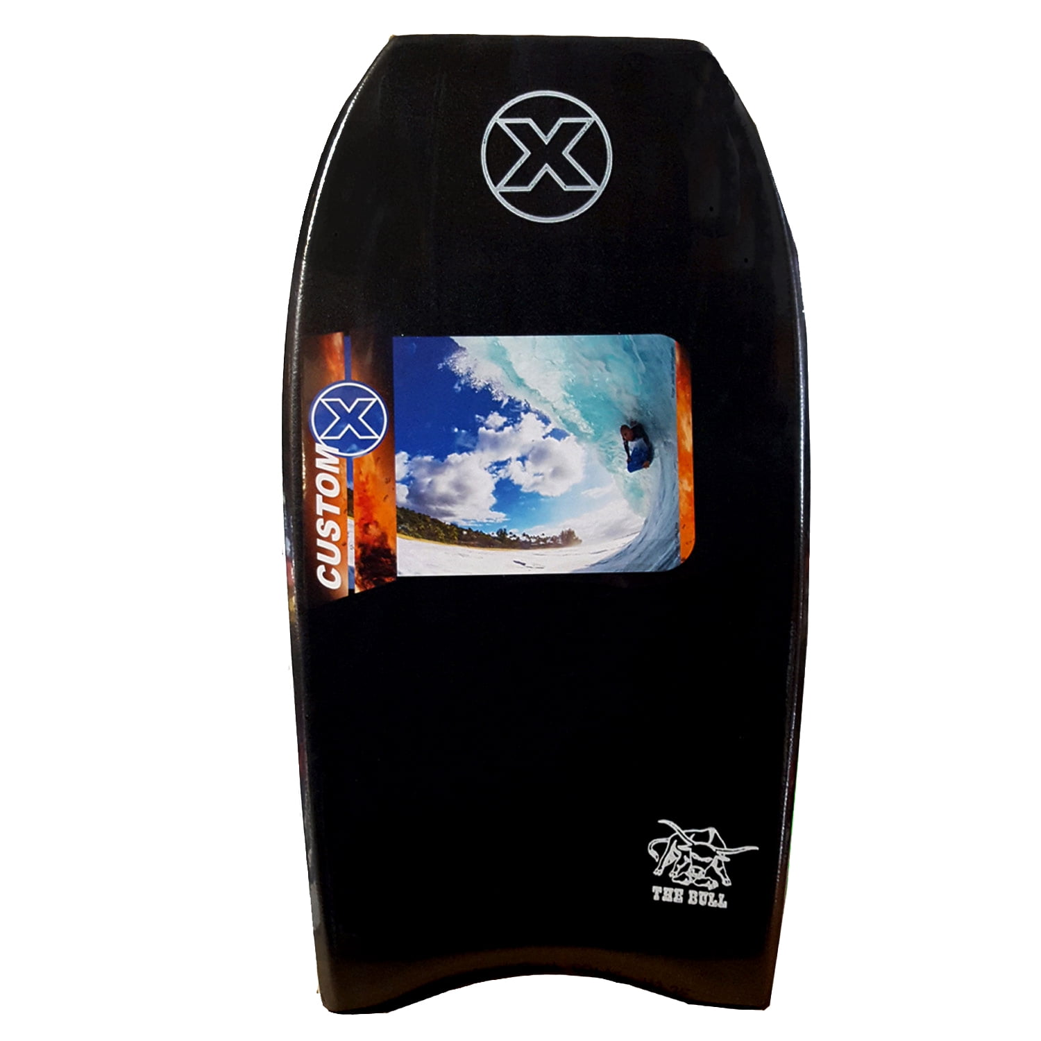 Custom X Bull PP 43.5 CR Bodyboard - Black deck, White rails, White ...