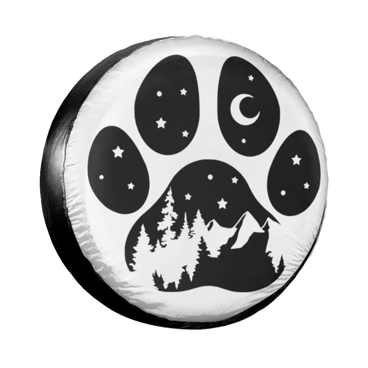 Custom Yin Yang Pet Dog Paw Spare Tire Cover for Pajero Car Wheel ...