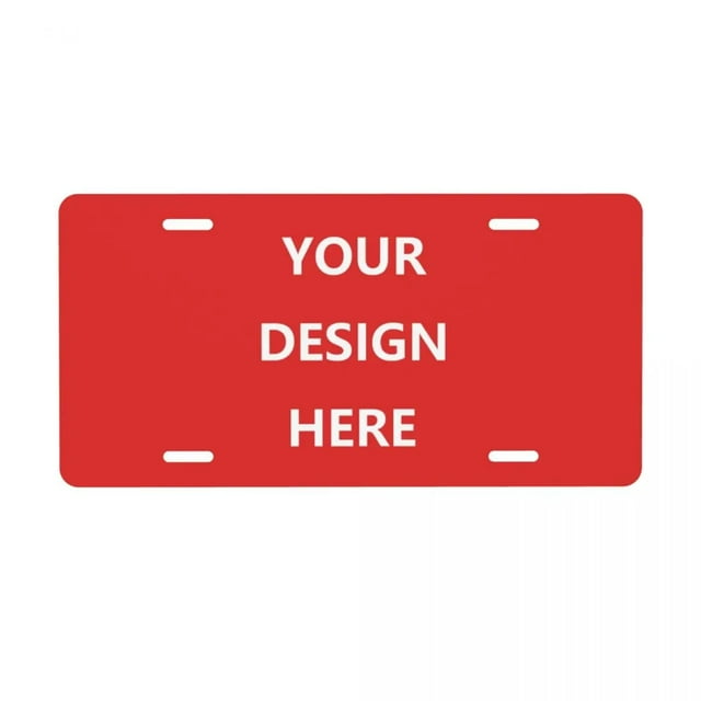 Custom Your Design Here License Plate Personalized Add Your Own Photo ...