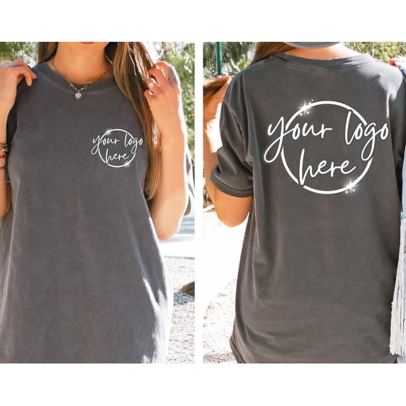 Custom Your Logo Shirt Your Design Tee Custom Aesthetic Tee Business ...