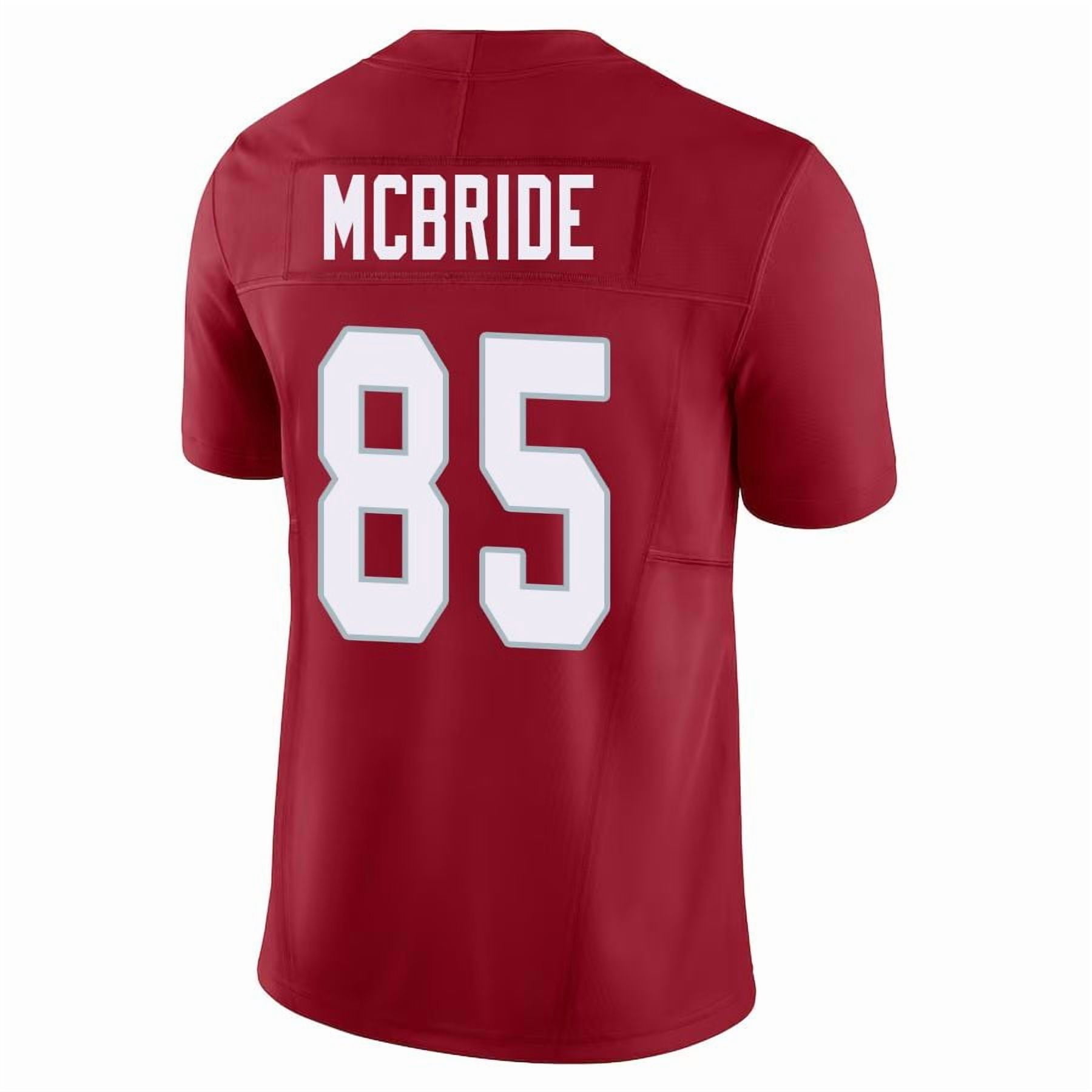 Custom Youth Short-Sleeved Tops Trey McBride 85 Red Jersey Embroidered Sports T-Shirts - Walmart.com