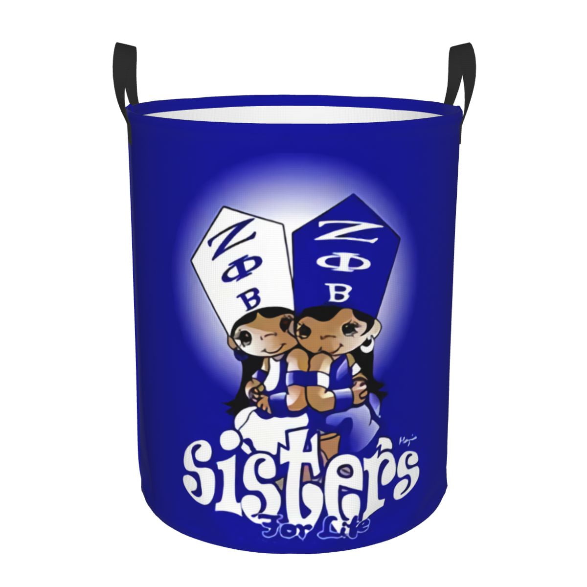 Custom Zeta Phi Beta Greek Letter 1920 Laundry Basket Foldable ZOB ...