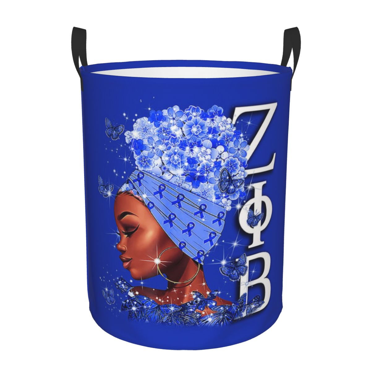 Custom Zeta Phi Beta Greek Letter 1920 Laundry Basket Foldable ZOB ...