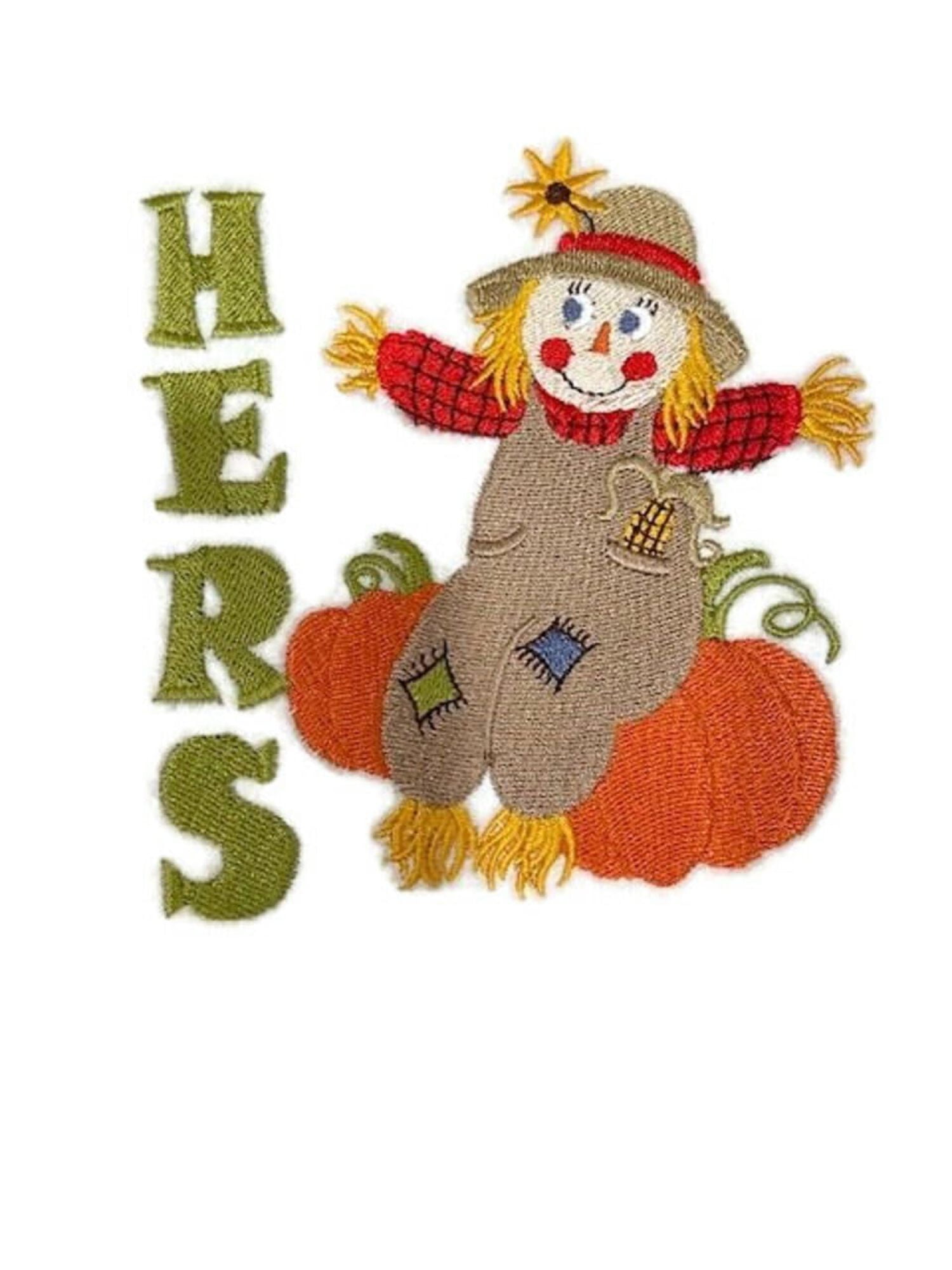 Custom and Unique Happy Halloween [ Autumn Scarecrow_ Her ] Embroidered ...