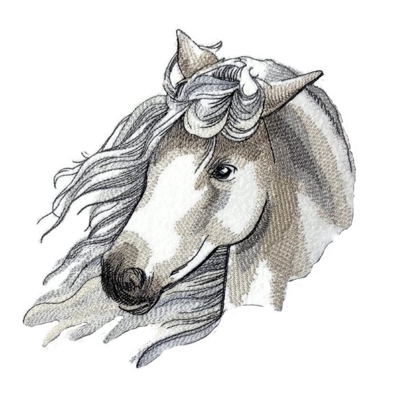 Custom and Unique Horse Face [Elusive Stallion ] Embroidered Iron On ...
