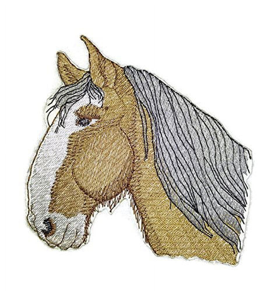Custom and Unique Horse Face [Shire Horse Face] Embroidered Iron On/Sew ...