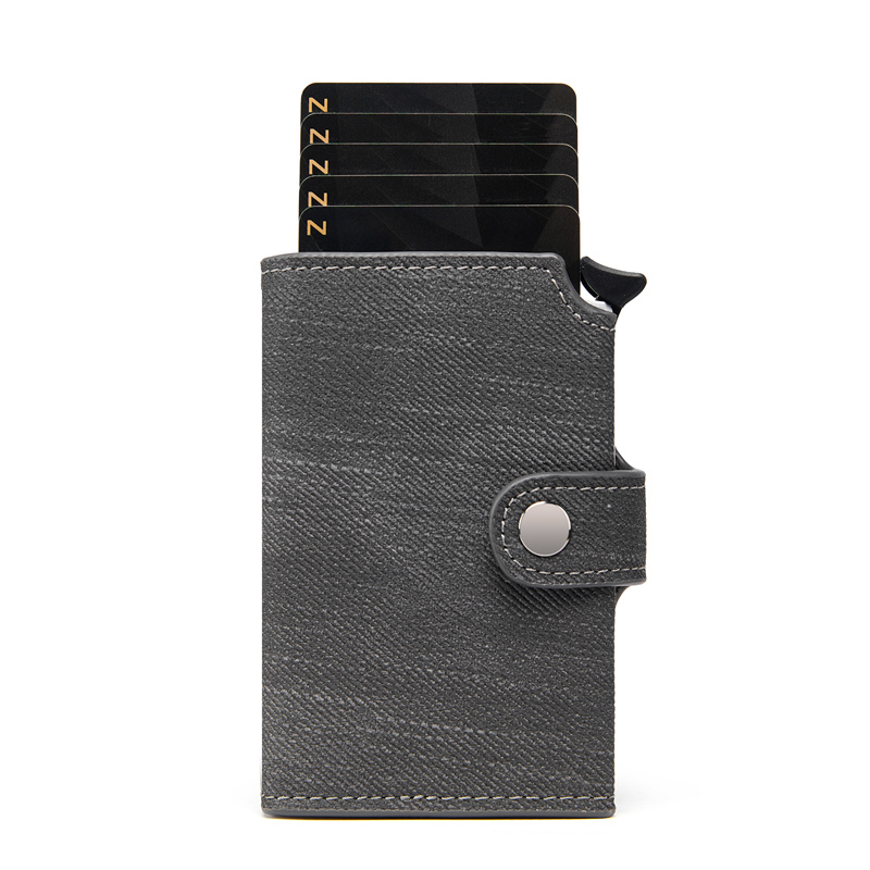 Custom engraving wallet holder woman men leather wallet anti-thief rfid ...
