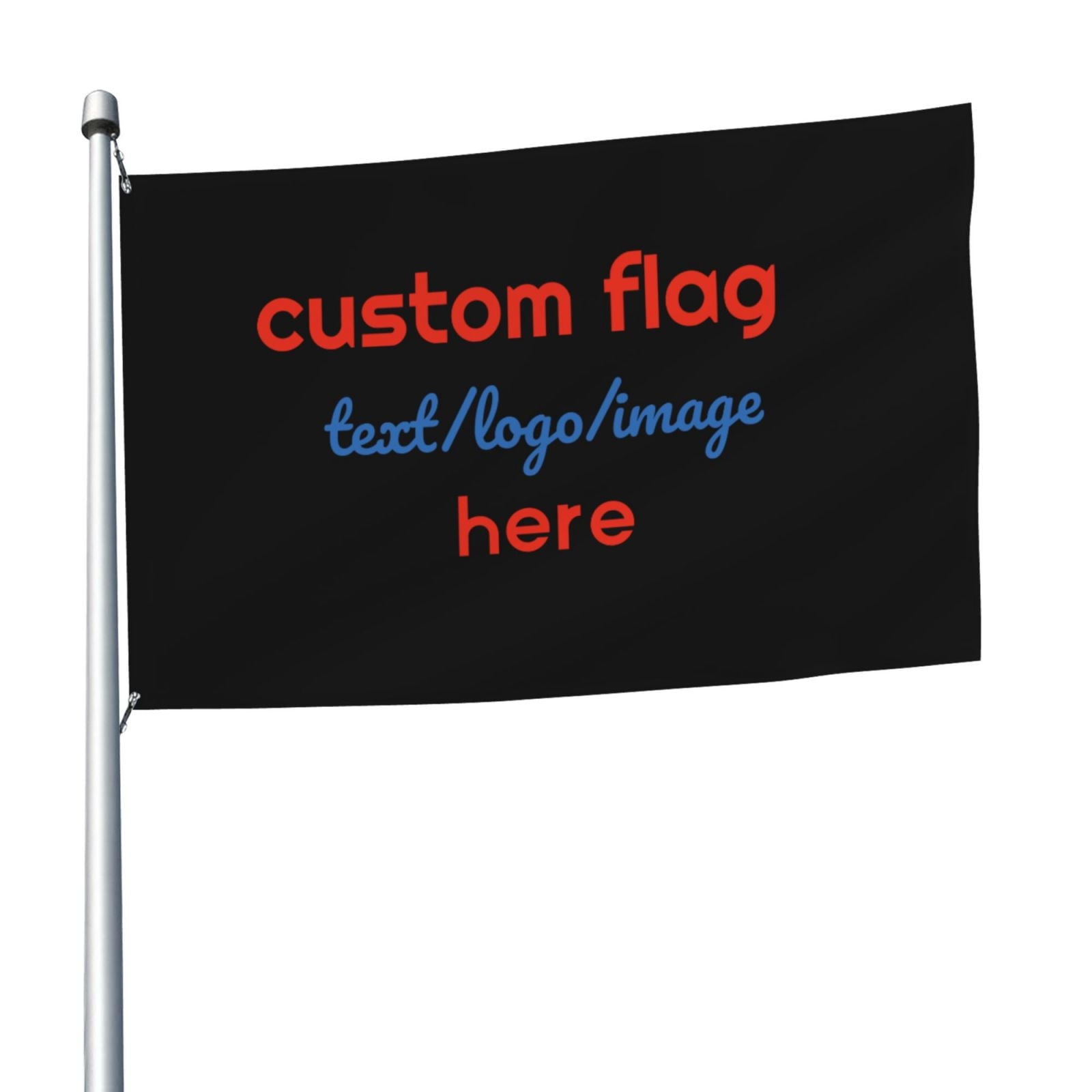 Custom flag 5X8 FT Design your own text/photo/logo flags Personalized Single Sided Flags Outdoor ...