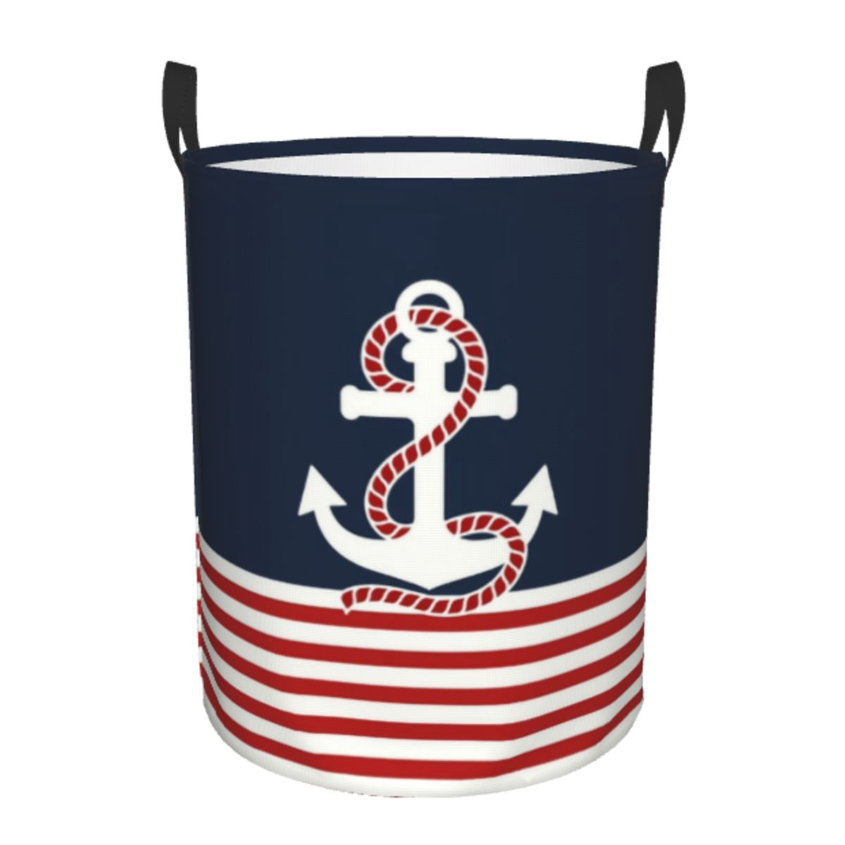 Custom l Anchor Themed Design Laundry Basket Collapsible Sailing Sailor ...