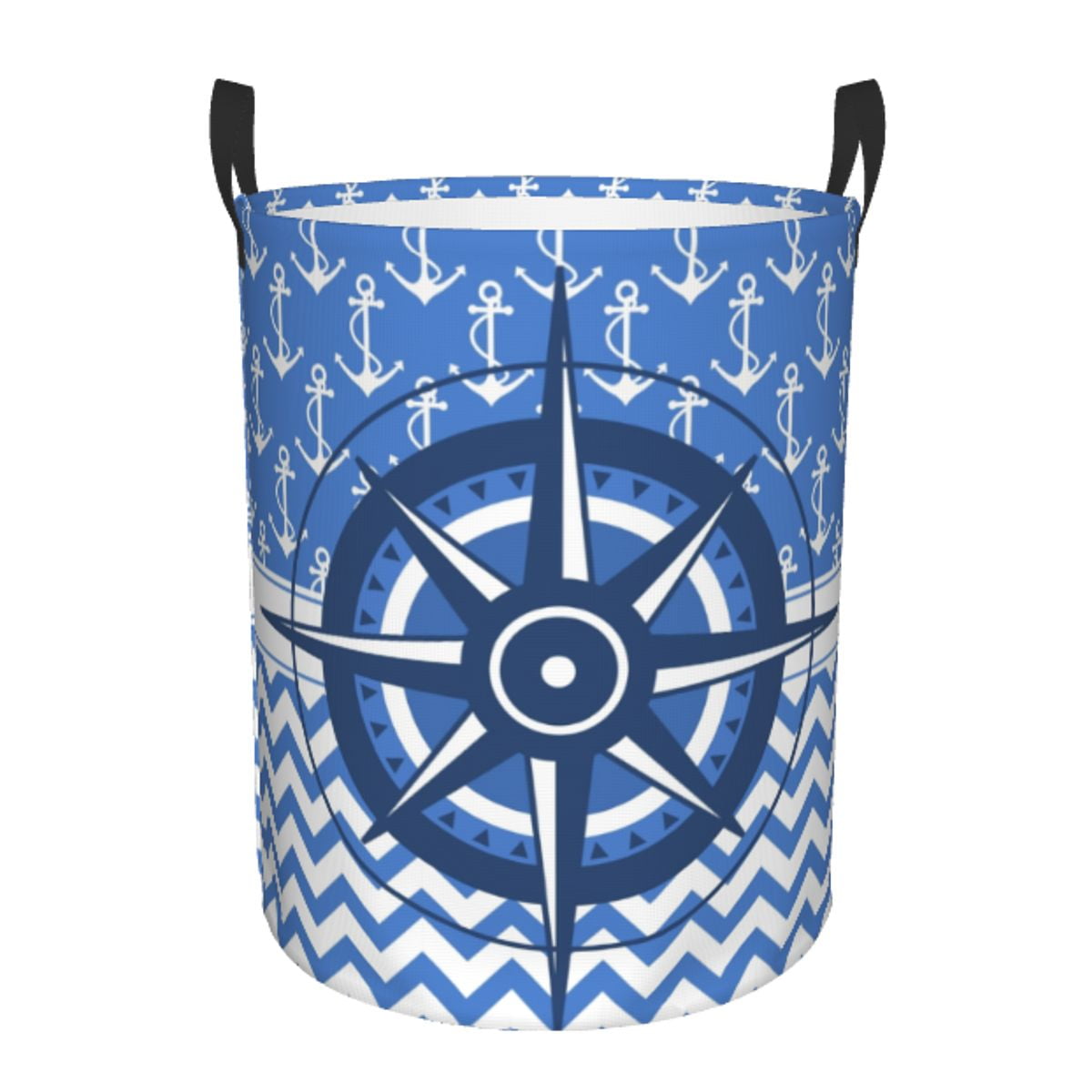 Custom l Anchor Themed Design Laundry Basket Collapsible Sailing Sailor ...