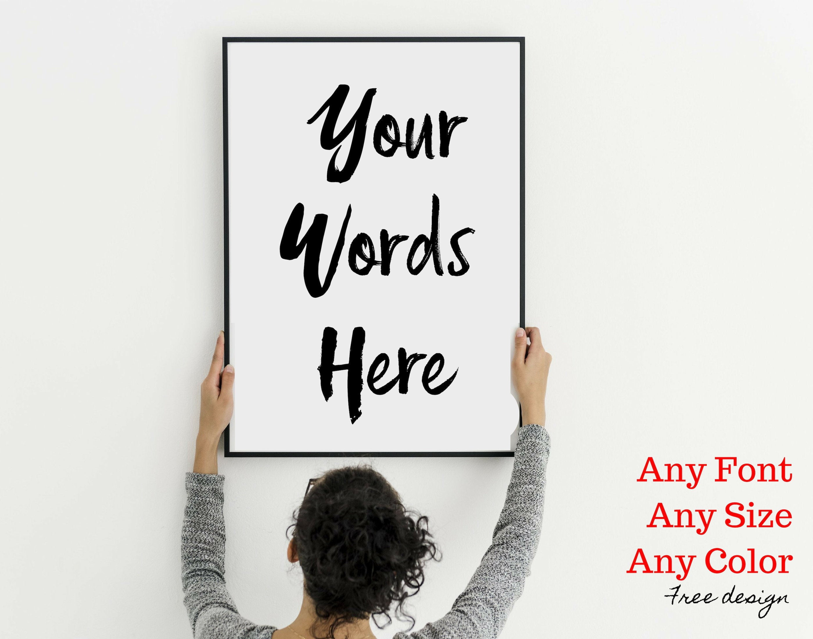 Custom poster art print sign personalized - Walmart.com