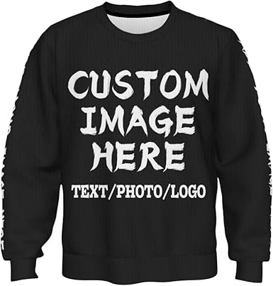 Custom sweater Add Your Own Photo/Text/logo,Personalized sweater Design ...