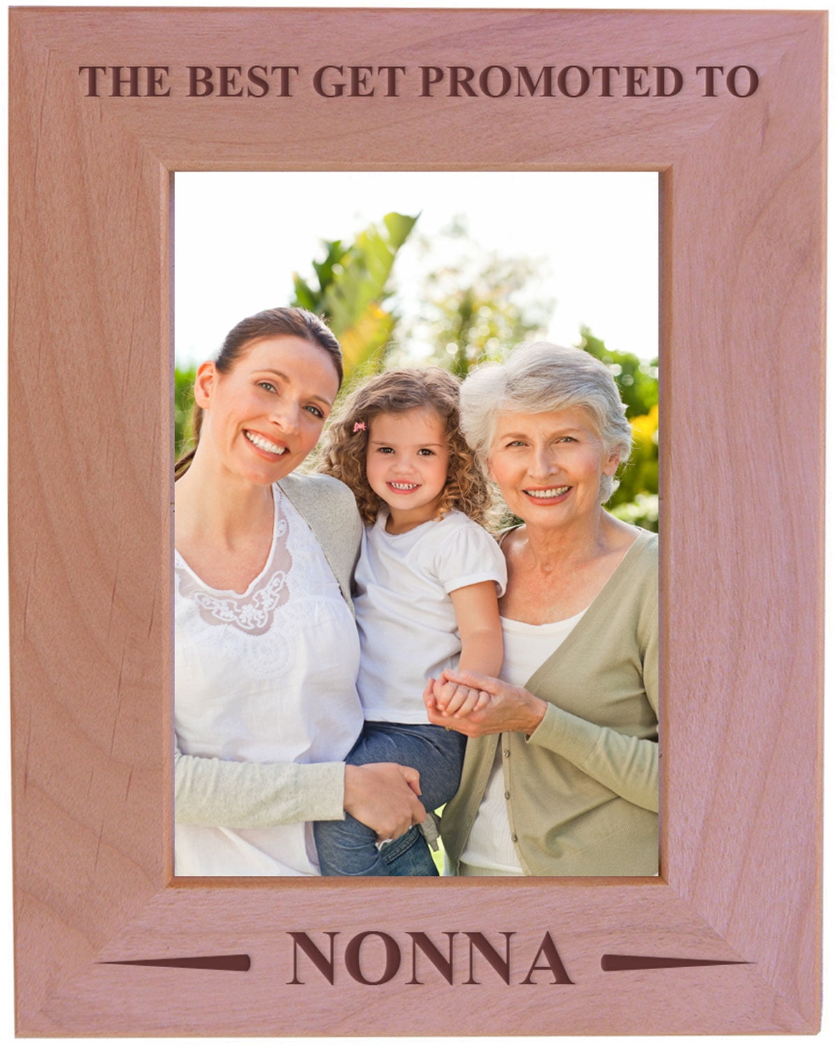 CustomGiftsNow The Best Get Promoted To Nonna - Wood Picture Frame ...
