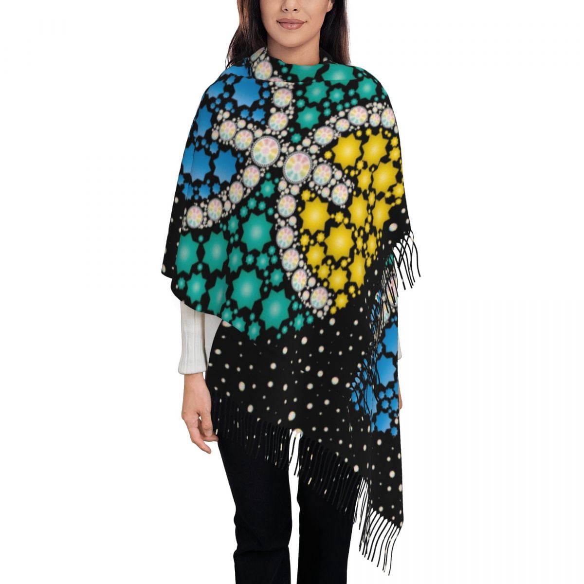 Customized Printed Kabyle Jewelry Scarf Men Women Winter Warm Scarves ...