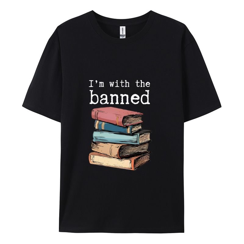 CustomMagic Men's Women's I'm With the Banned Graphic Print T-Shirt ...